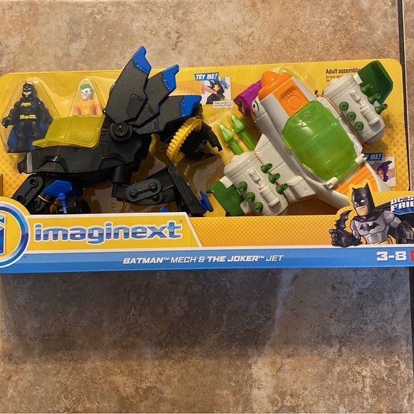 Toys | New Dc Super Friends Imaginext Batman Mech Joker Jet Plane Set ...
